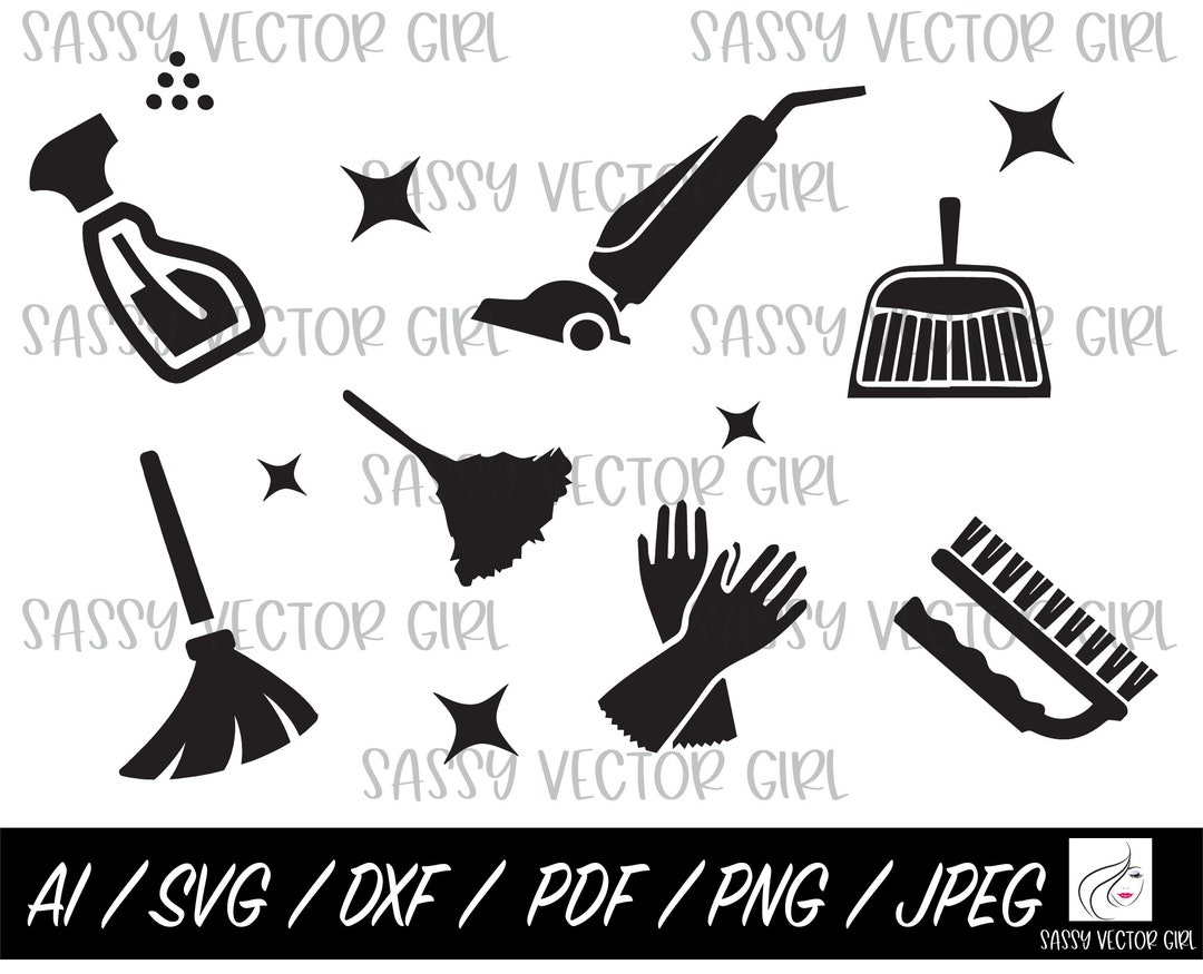 Housekeeper Bundle SVG, Housekeeping Clipart Svg, Housekeeper Png ...