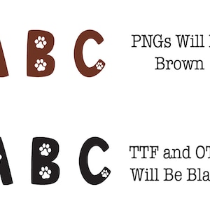 Dog Font Ttf, Dog Paw Print Font, Animal Fonts, Pet Fonts, Craft Fonts ...