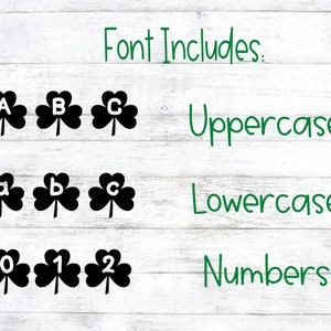 Shamrock Font TTF, Shamrock Alphabet Svg, St Patrick's Day Font, Lucky ...