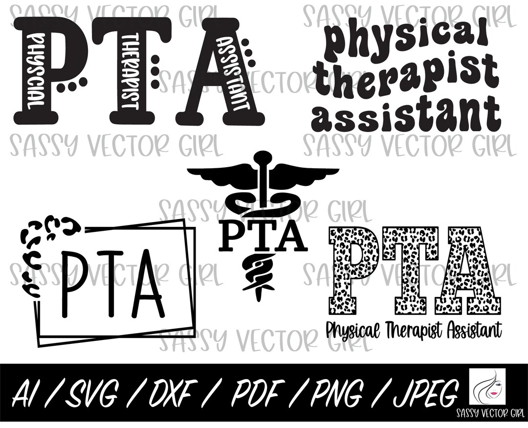 PTA Svg Bundle, Physical Therapist Assistant Svg, Physical Therapy ...