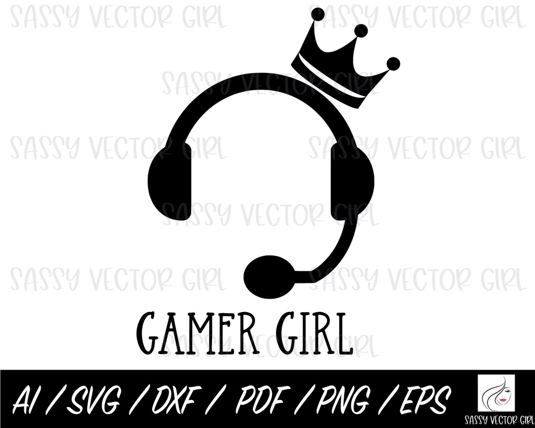 Gamer Girl SVG Gaming PNG Cut File for Cricut Silhouette - Etsy Portugal
