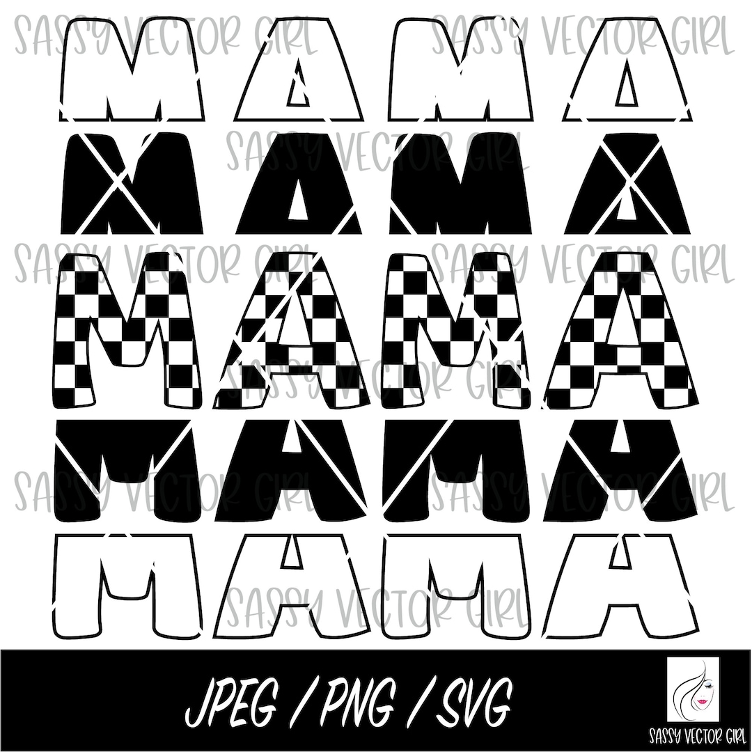 Checkered Mama Svg, Racing Mama Shirt Png, Mama Png, Race Mama ...