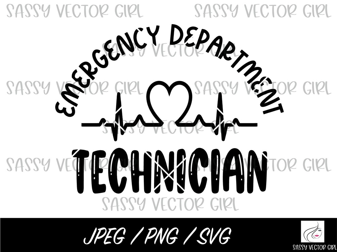ER Tech Svg, ER Tech Cut File, Emergency Room Technician Shirt Design ...