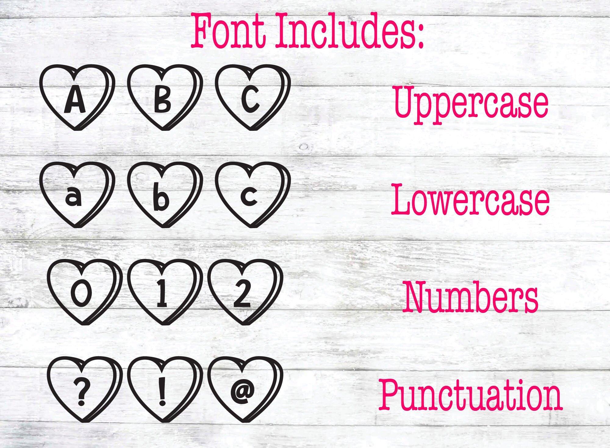 Valentine Font TTF, Heart Alphabet Svg, Valentine's Day Font, Cute ...