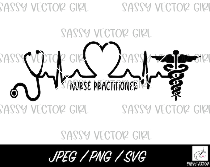 Pediatric Nurse Practitioner Svg Cut File PNP Svg Nursing Student Nurse ...