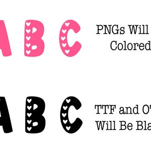 Valentine Font TTF, Heart Font, Valentine's Day Font, Cute Hearts ...