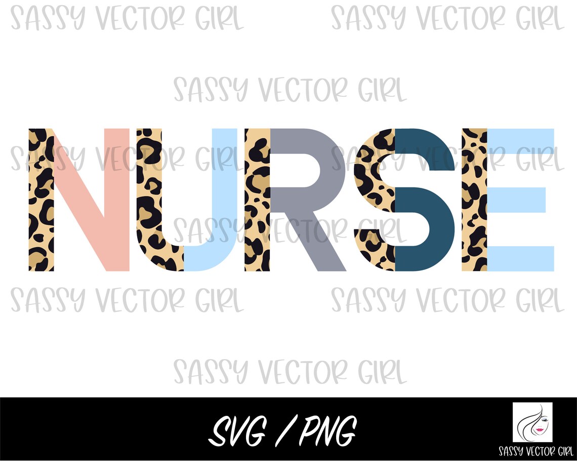 Nurse Png Nurse Leopard Svg Nurse Half Leopard Print Png - Etsy