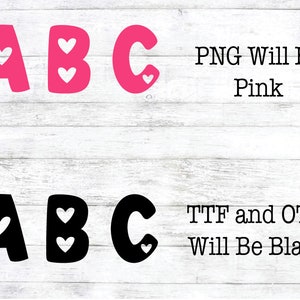 Valentine Font TTF, Heart Font, Valentine's Day Font, Cute Hearts ...