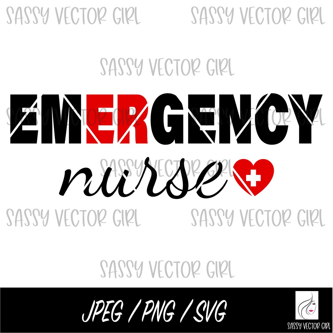 ER Nurse Png, ER Nurse Svg, , ER Sublimation File, Emergency Room Nurse ...