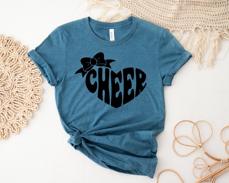 Cheer Svg, Cheer Heart Svg, Cheer Shirt Svg, Cheer Bow Svg ...