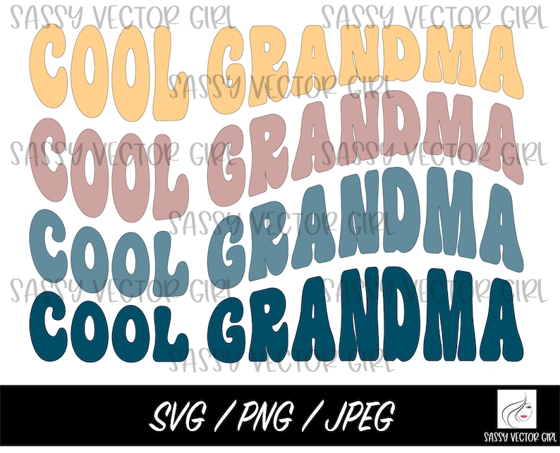 Cool Grandma Png, Retro Cool Grandma SVG, Grandma Png, Best Grandma Png ...
