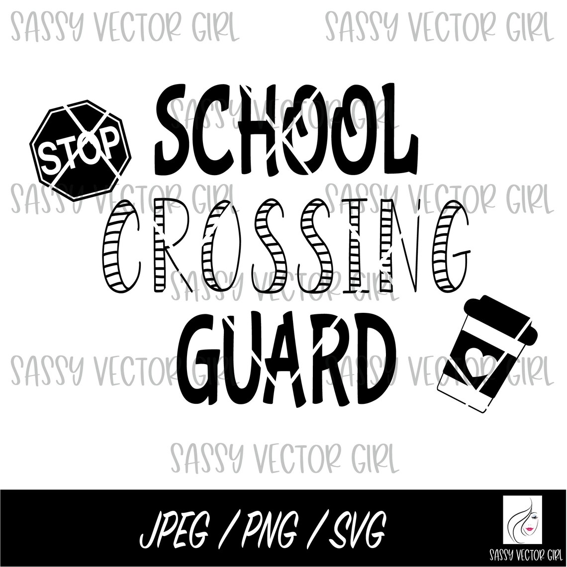 School Crossing Guard Svg, Crossing Guard Svg, Crosswalk Attendant Png ...