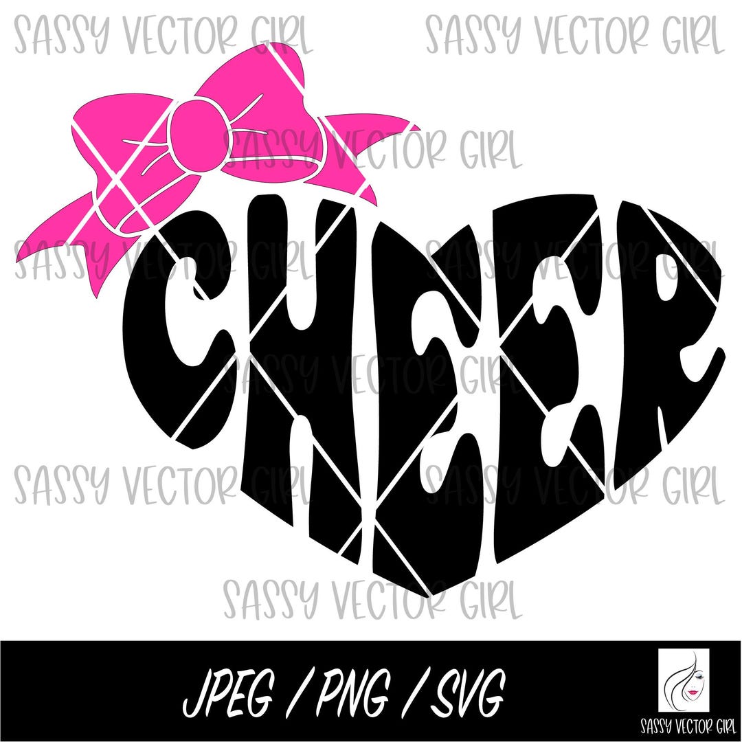 Cheer Heart Svg, Cheer Png, Cheer Shirt Svg, Cheer Bow Png ...