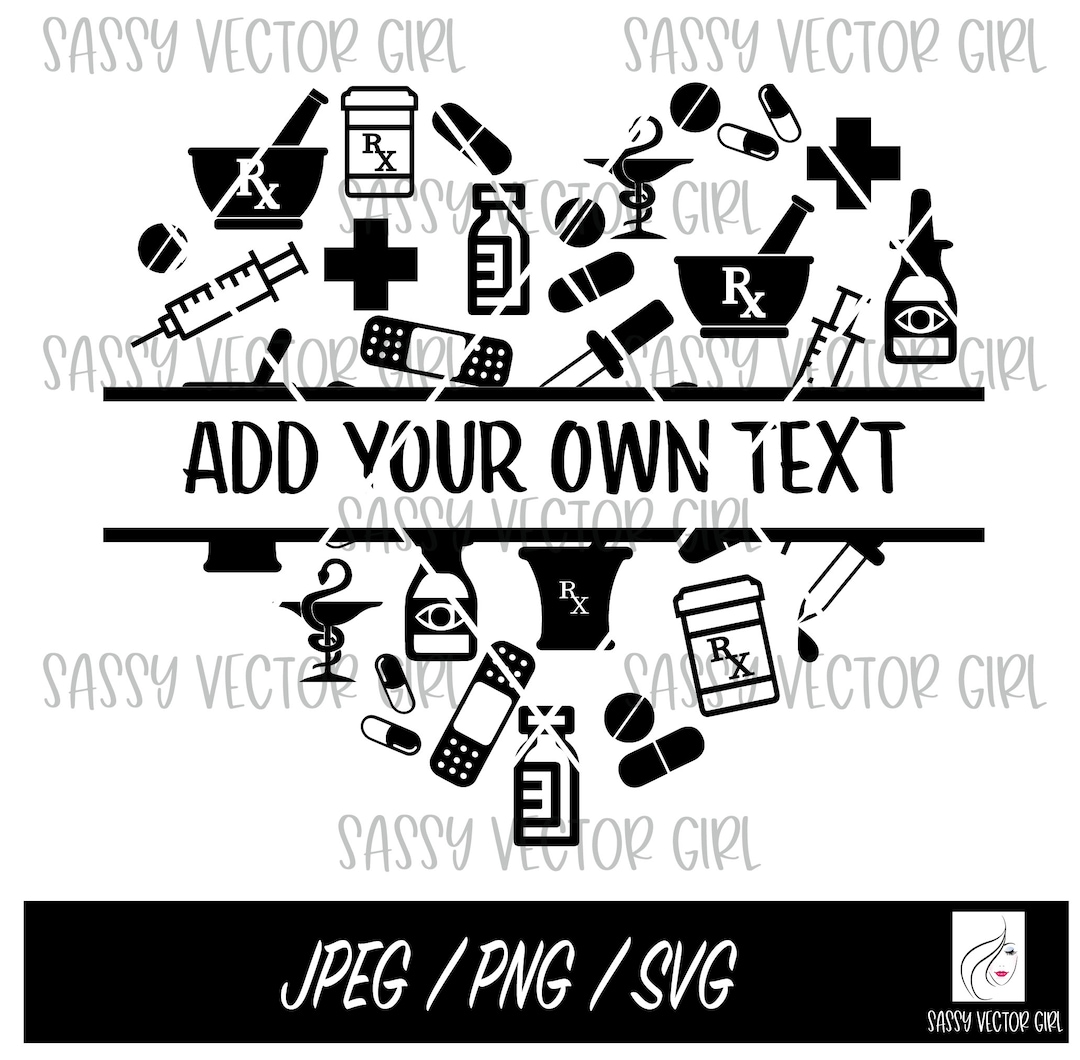 Pharmacy Heart Svg, Pharmacist Monogram Png, Pharmacy Svg, Pharmacy ...