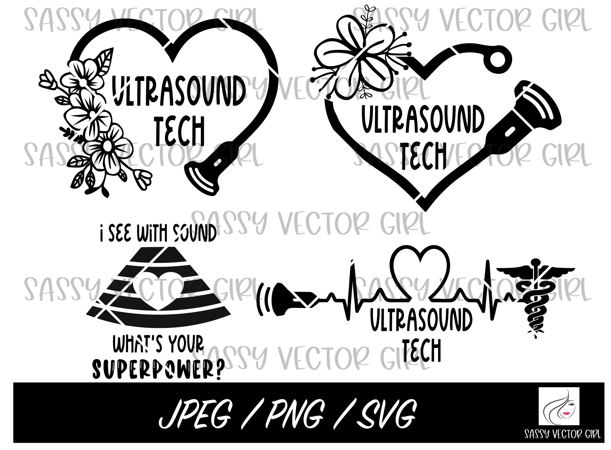 Ultrasound Svg Bundle, Ultrasound Technician Svg, Sonographer Svg ...