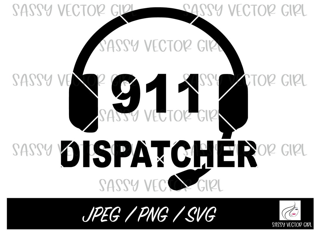 911 Dispatcher SVG, Dispatcher Cut File, Thin Yellow PNG, Dispatcher ...
