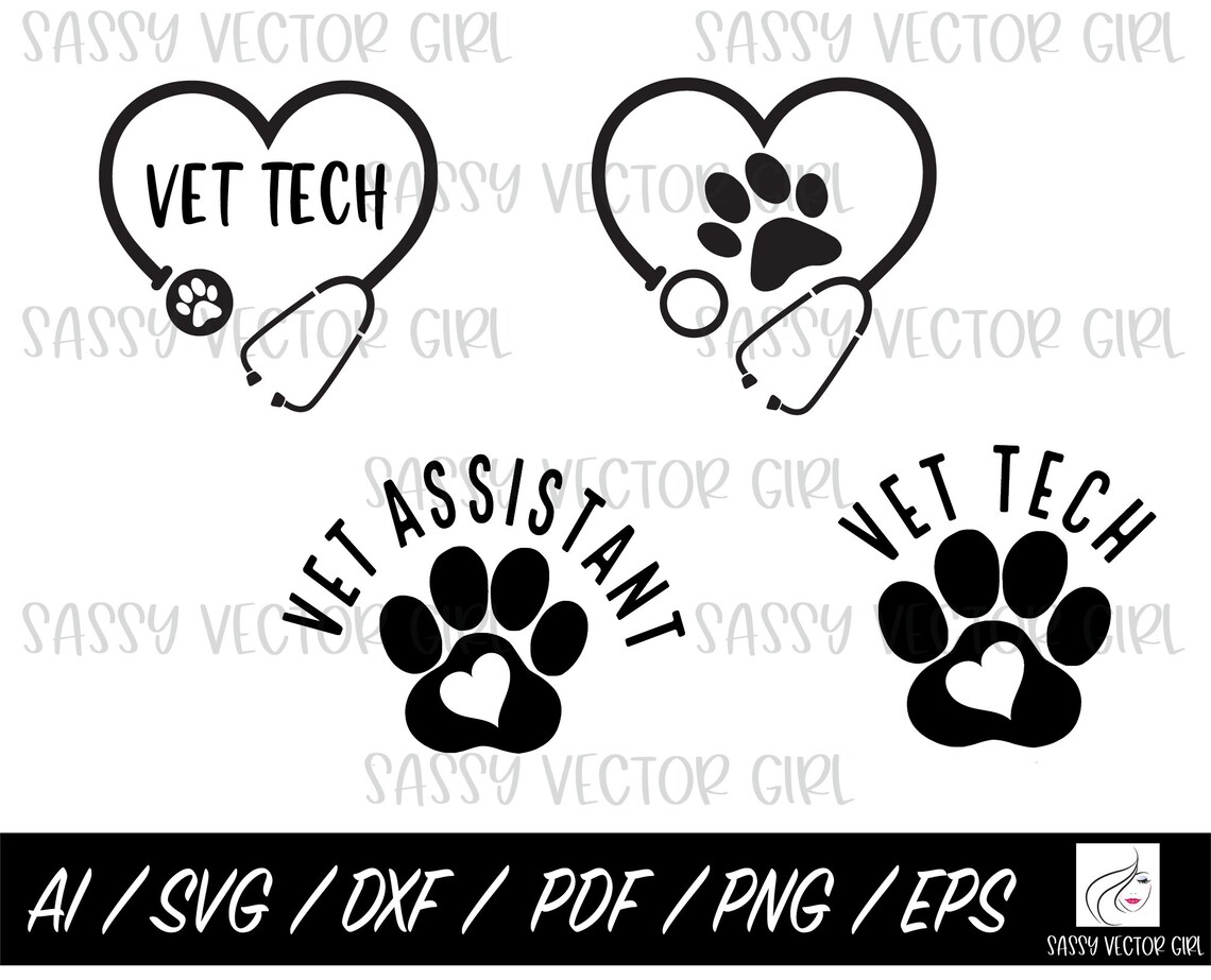 Vet Bundle Svg Vet Tech Svg Veterinary Technician Instant - Etsy