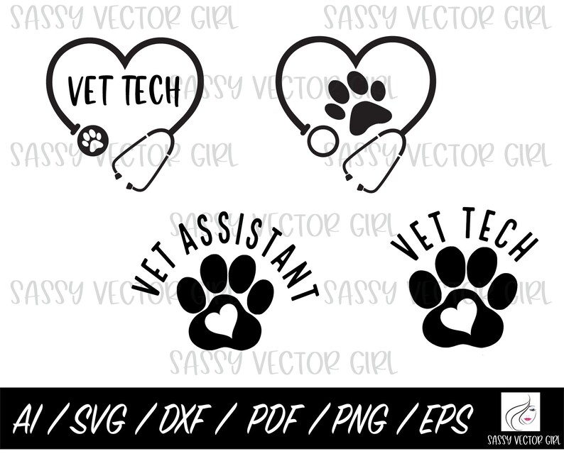 Vet Bundle Svg Vet Tech Svg Veterinary Technician Instant - Etsy