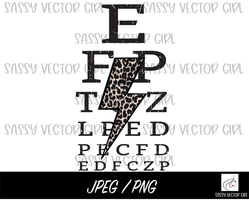 Optometry Png Eye Chart Png Lightning Optometry Eye Chart - Etsy