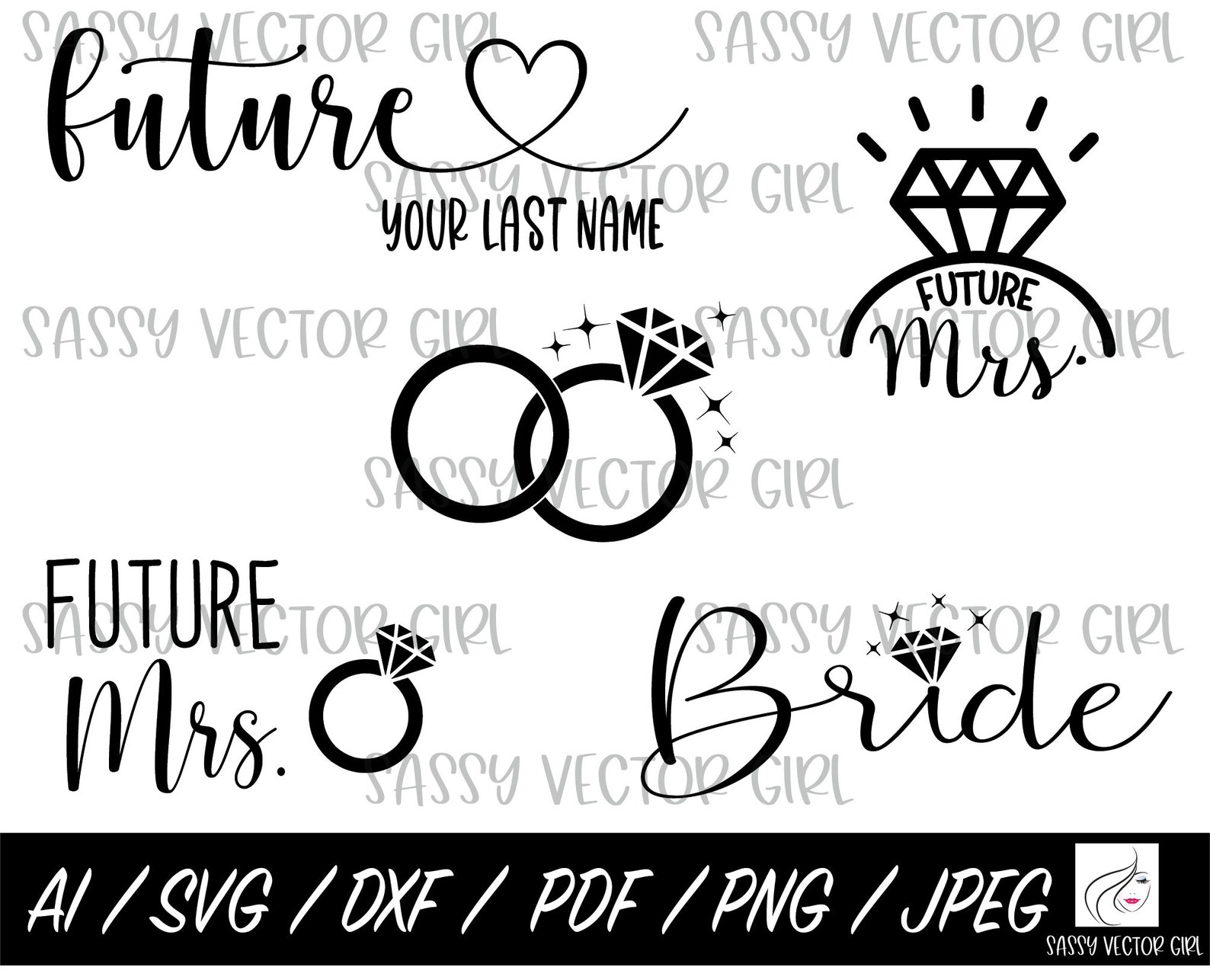 Future Mrs Bundle SVG Bridal SVG Mrs Svg Future Bride - Etsy