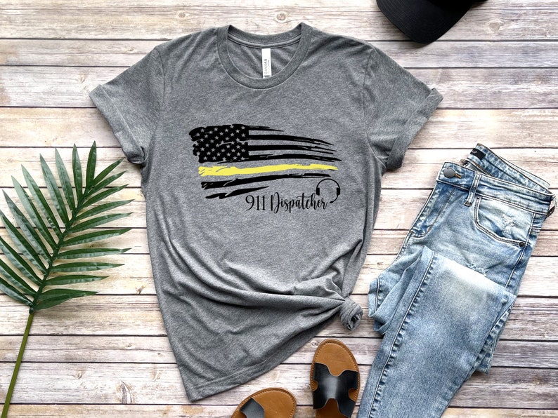 911 Dispatcher SVG Dispatcher Cut File Thin Yellow PNG | Etsy