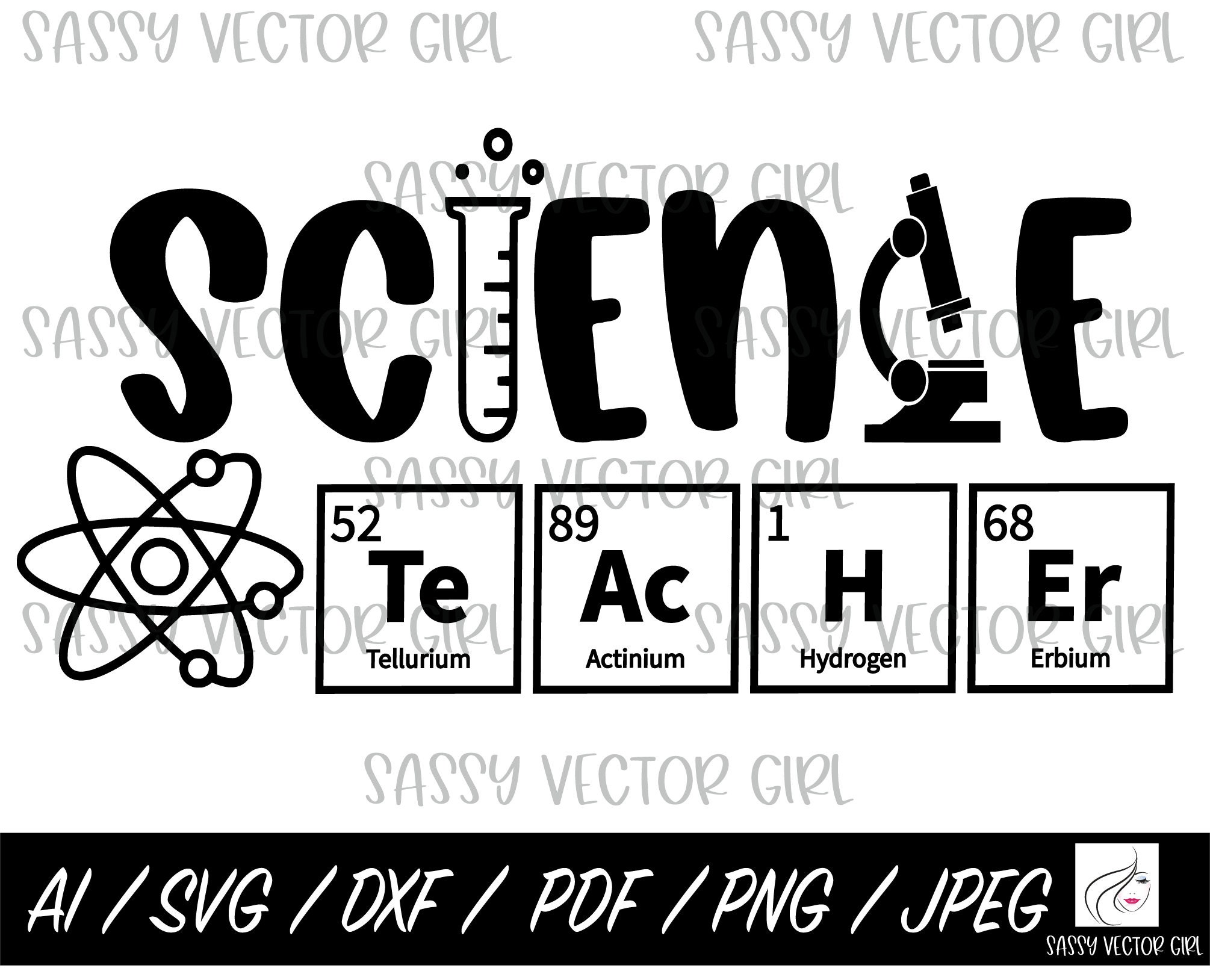 Science Teacher SVG Periodic Table Teacher Png Science Cut - Etsy