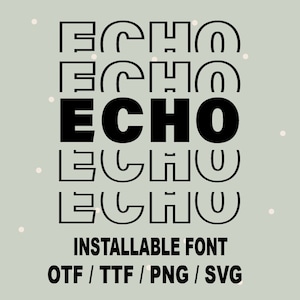 Stacked Font TTF, Mirror Letters Svg, Echo Font Svg, Stacking Alphabet ...