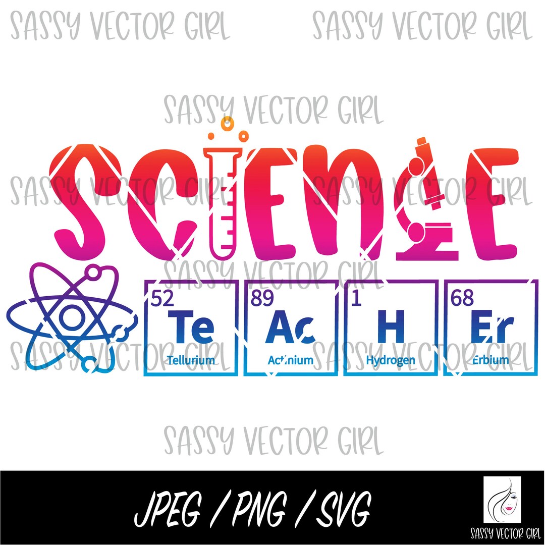 Science Teacher Png, Periodic Table Teacher Png, Science Cut File ...