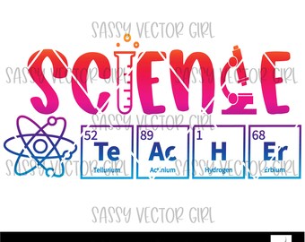 Science Teacher SVG, Periodic Table Teacher Png, Science Cut File ...