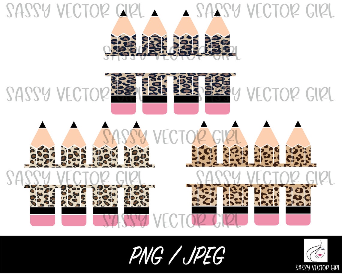 Leopard Pencil PNG Cheetah Pencil Png Pencil Svg Pencil - Etsy