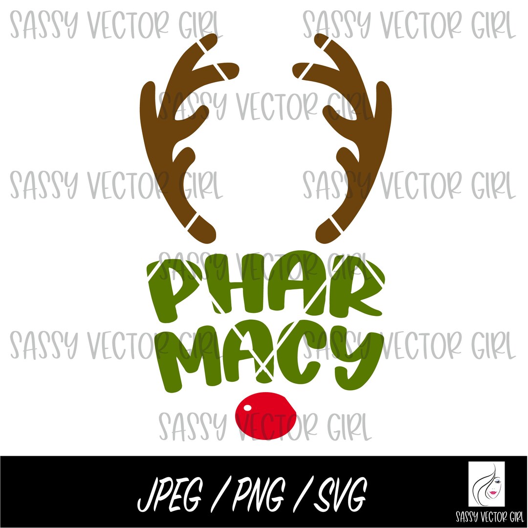 Pharmacy Christmas SVG, Christmas Pharmacist Reindeer Png, Holiday ...