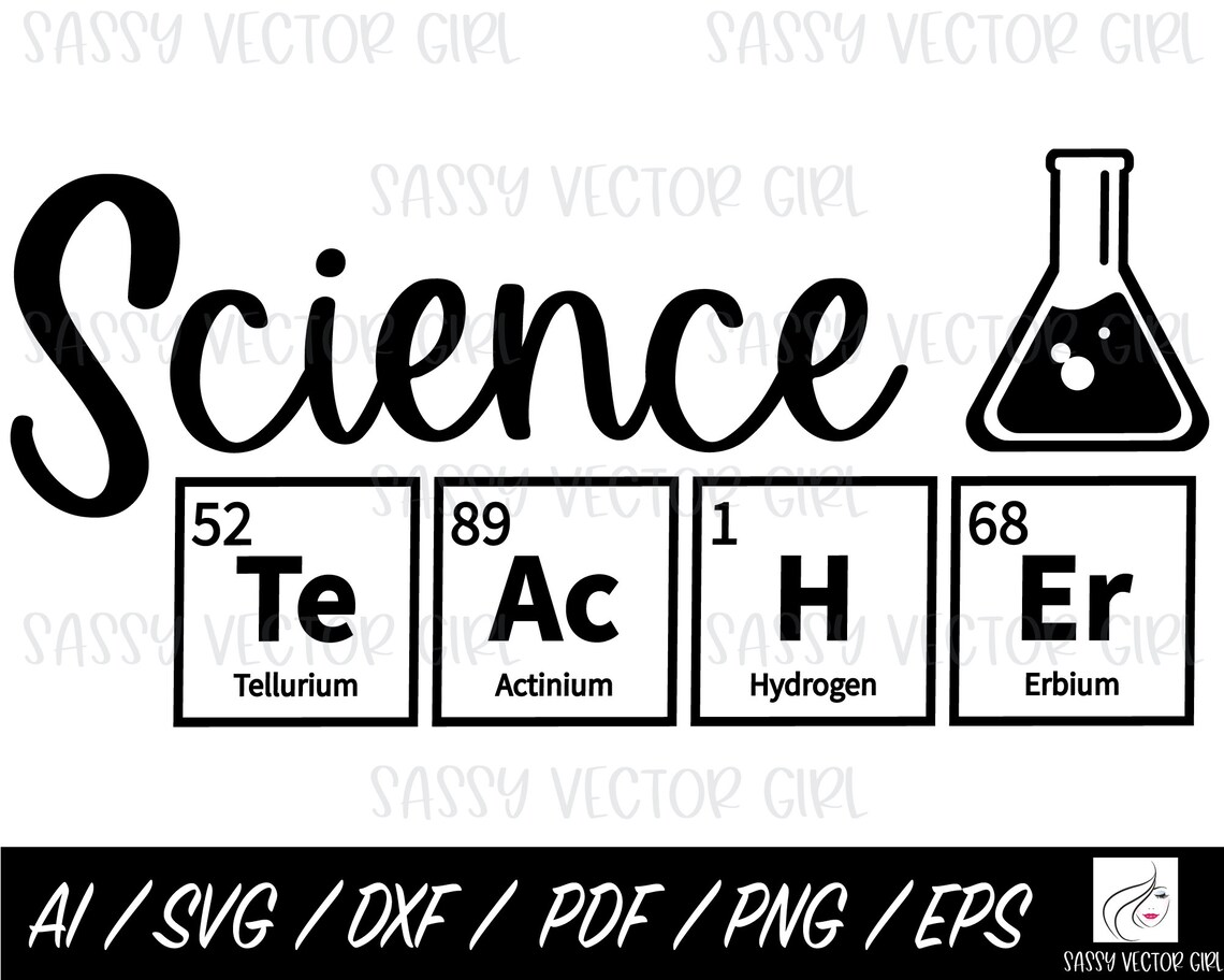 Science Teacher SVG Periodic Table Teacher Png Science Cut - Etsy