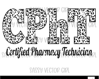 Certified Pharmacy Tech SVG CPHT Pharmacy Technician Instant Download ...