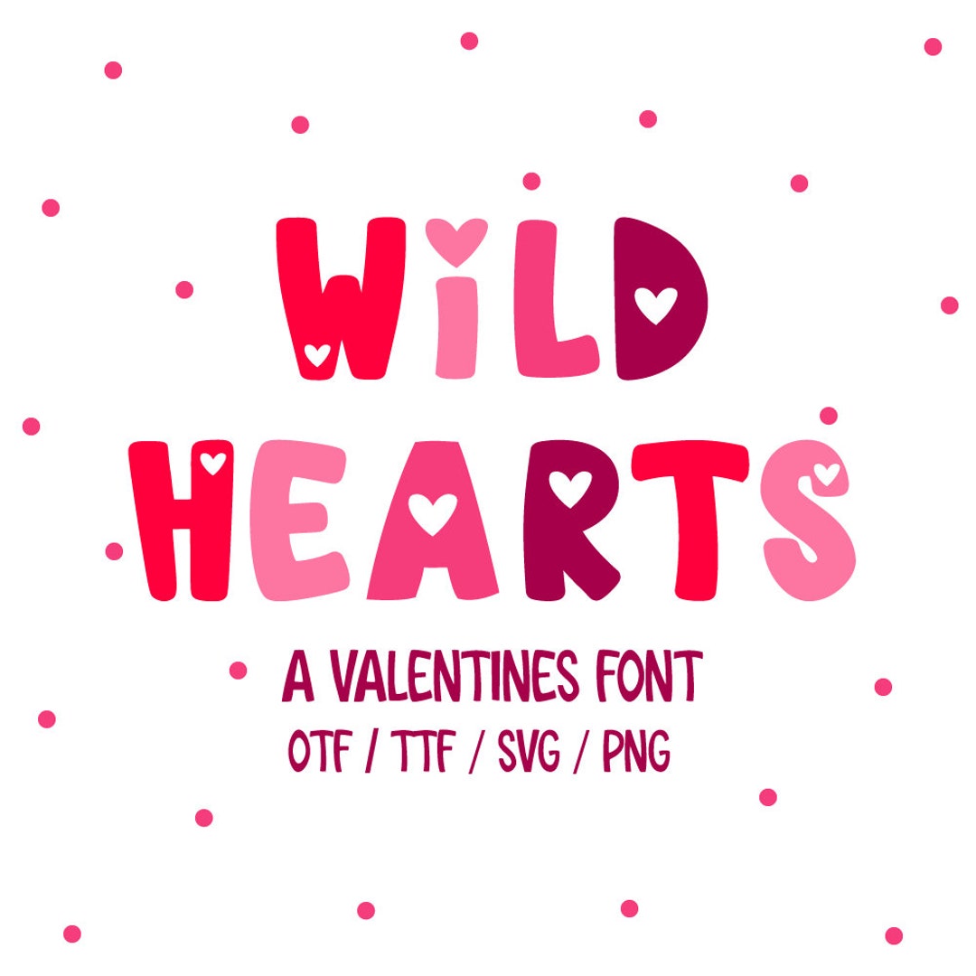 Valentine Font TTF, Heart Font, Valentine's Day Font, Cute Hearts ...