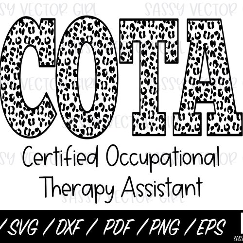 COTA SVG Certified Occupational Therapy Assistant Cut File - Etsy