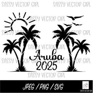Aruba SVG, Aruba 2025 Svg, Aruba Shirt Png, Girls Trip Cut File, Beach ...