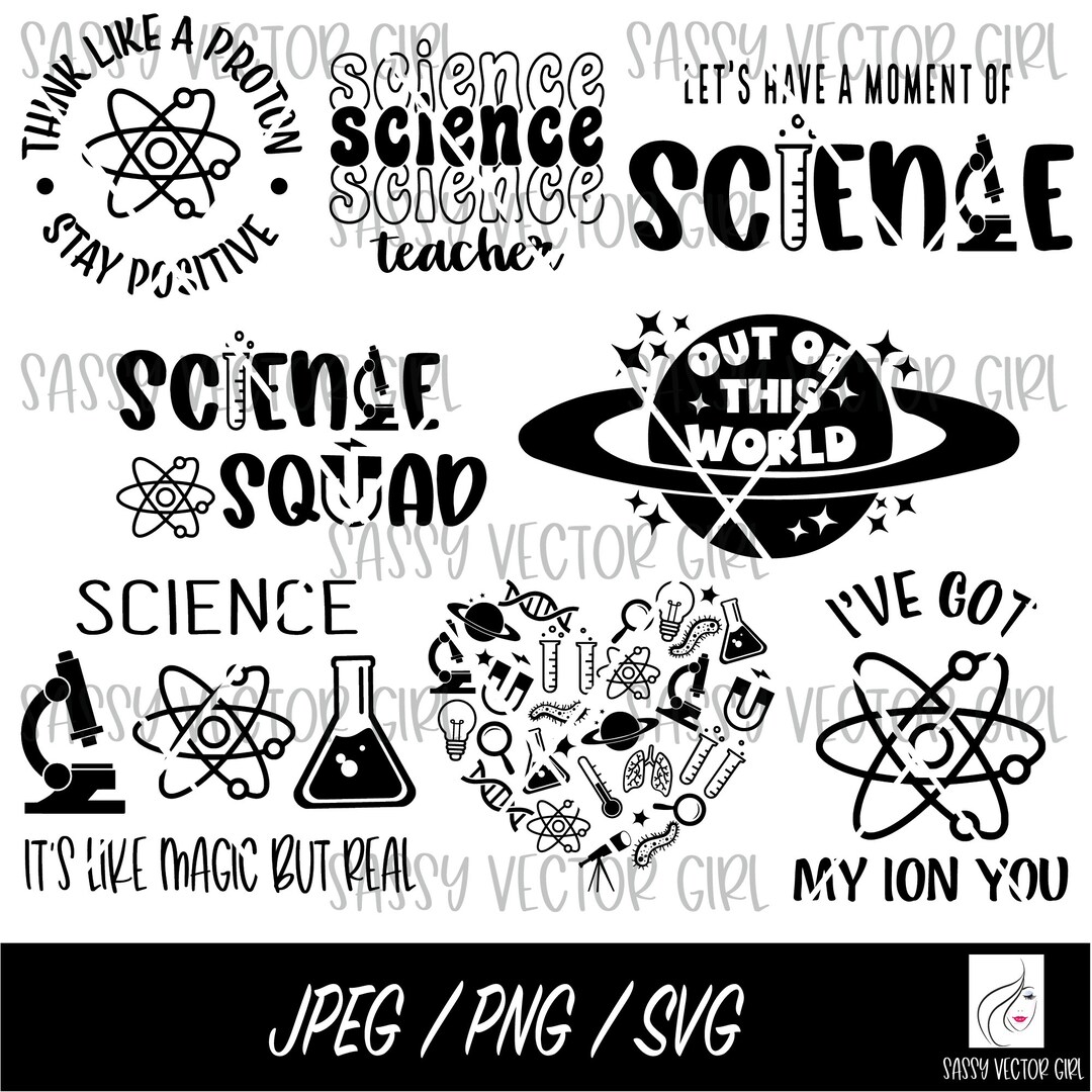 Science SVG Bundle, Science Teacher Png, Science Cut File, Science ...