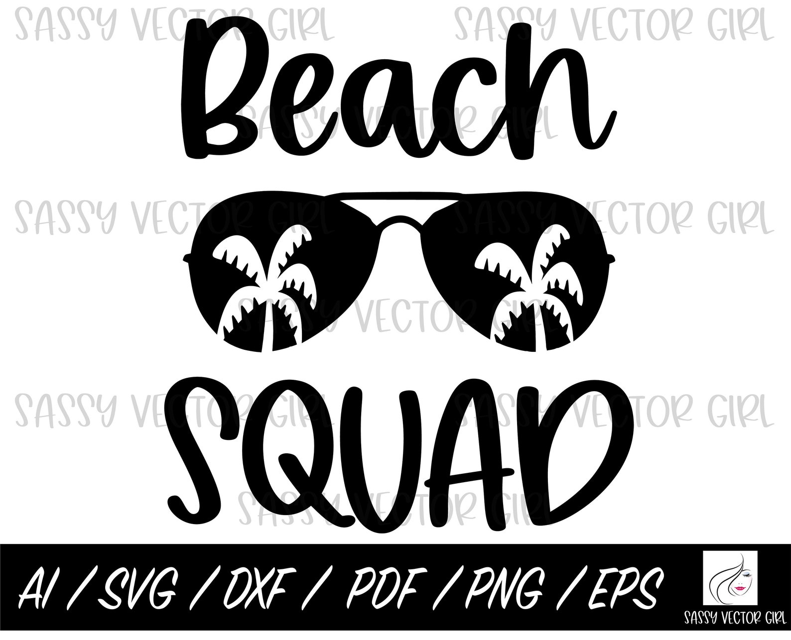 Beach Squad SVG, Summer Instant Download, Beach SVG, Girls Trip PNG ...