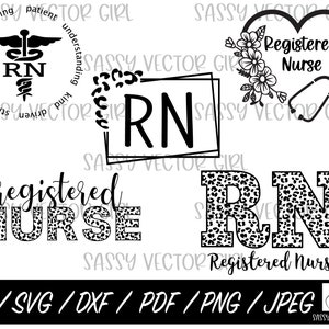 RN Svg Bundle, RN Png Bundle, Registered Nurse Cut File, Rn Shirt ...