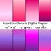Ombre Digital Paper Set, Ombre Digital Background Bundle, Rainbow ...