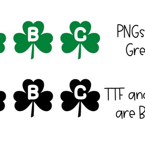 Shamrock Font TTF, Shamrock Alphabet Svg, St Patrick's Day Font, Lucky ...