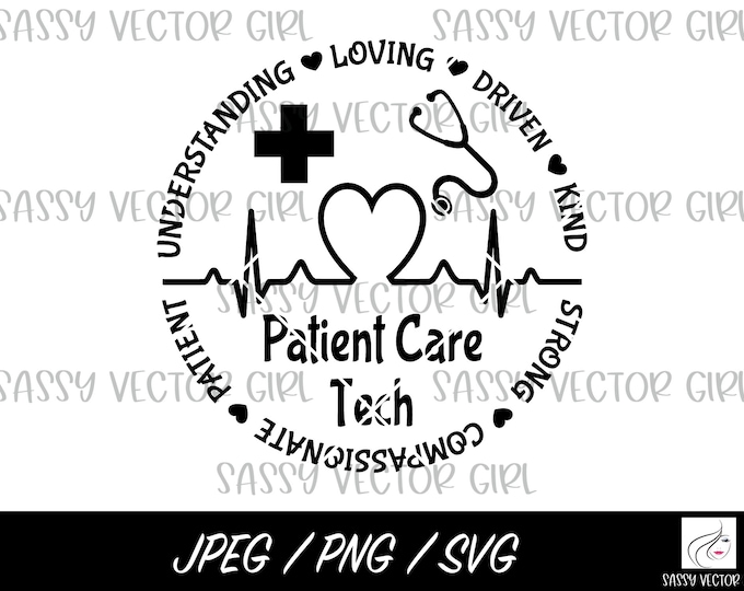 Patient Care Technician Svg, PCT Svg, PCT Png, Patient Care Tech Svg ...