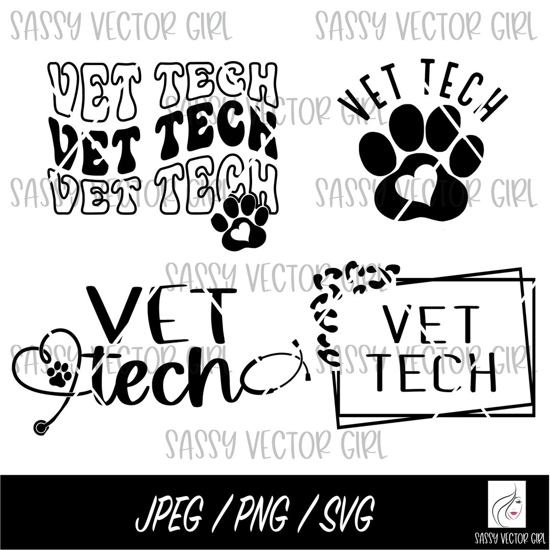 Vet Tech Bundle Svg, Veterinary Technician Instant Download, Veterinary ...