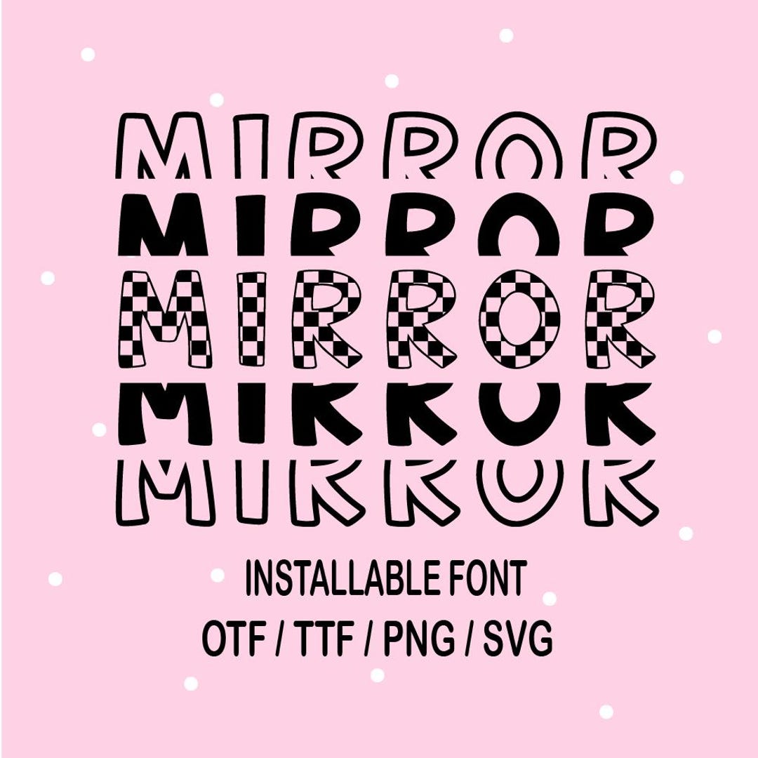Stacked Checkered Font TTF, Stacked Font Otf, Mirror Font Svg, Stacked ...