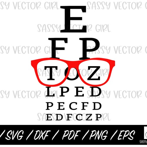 Eye Chart Svg Glasses Png Optometry Svg Optometrist Png - Etsy