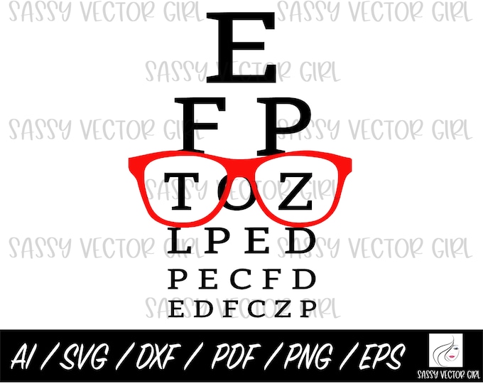 Eye Chart Svg Glasses Png Optometry Svg Optometrist Png - Etsy UK