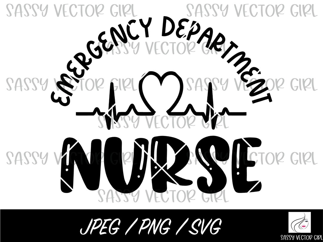 Emergency Department Svg, ER Nurse Svg, ER Nurse Cut File, Emergency ...