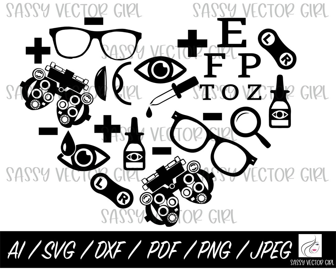 Optometry Svg, Glasses Png, Optometry Heart Svg, Optometrist Png ...