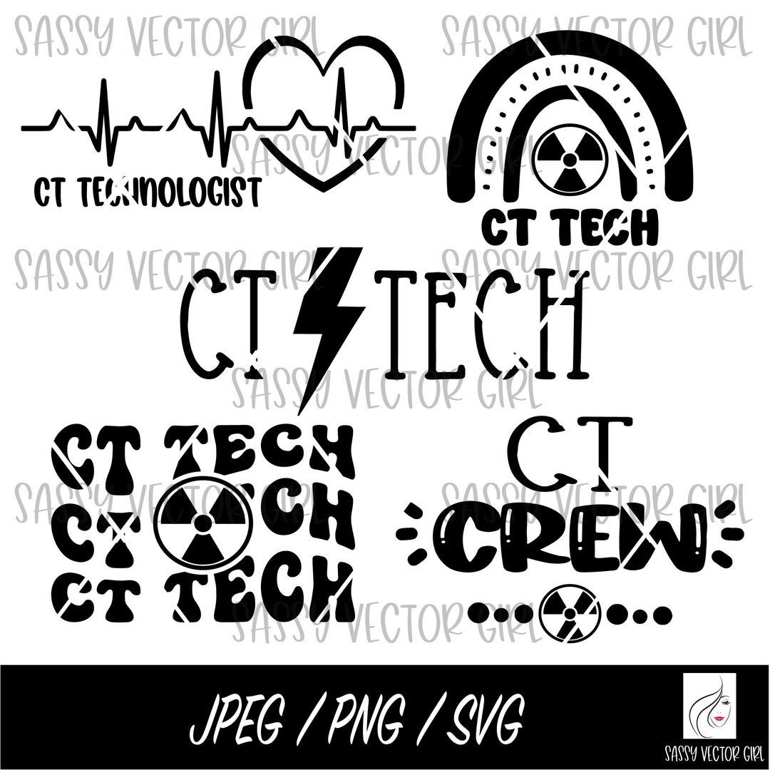 CT Tech Svg Bundle, CT Technologist Svg, Radiology Svg, Rad Tech Design ...