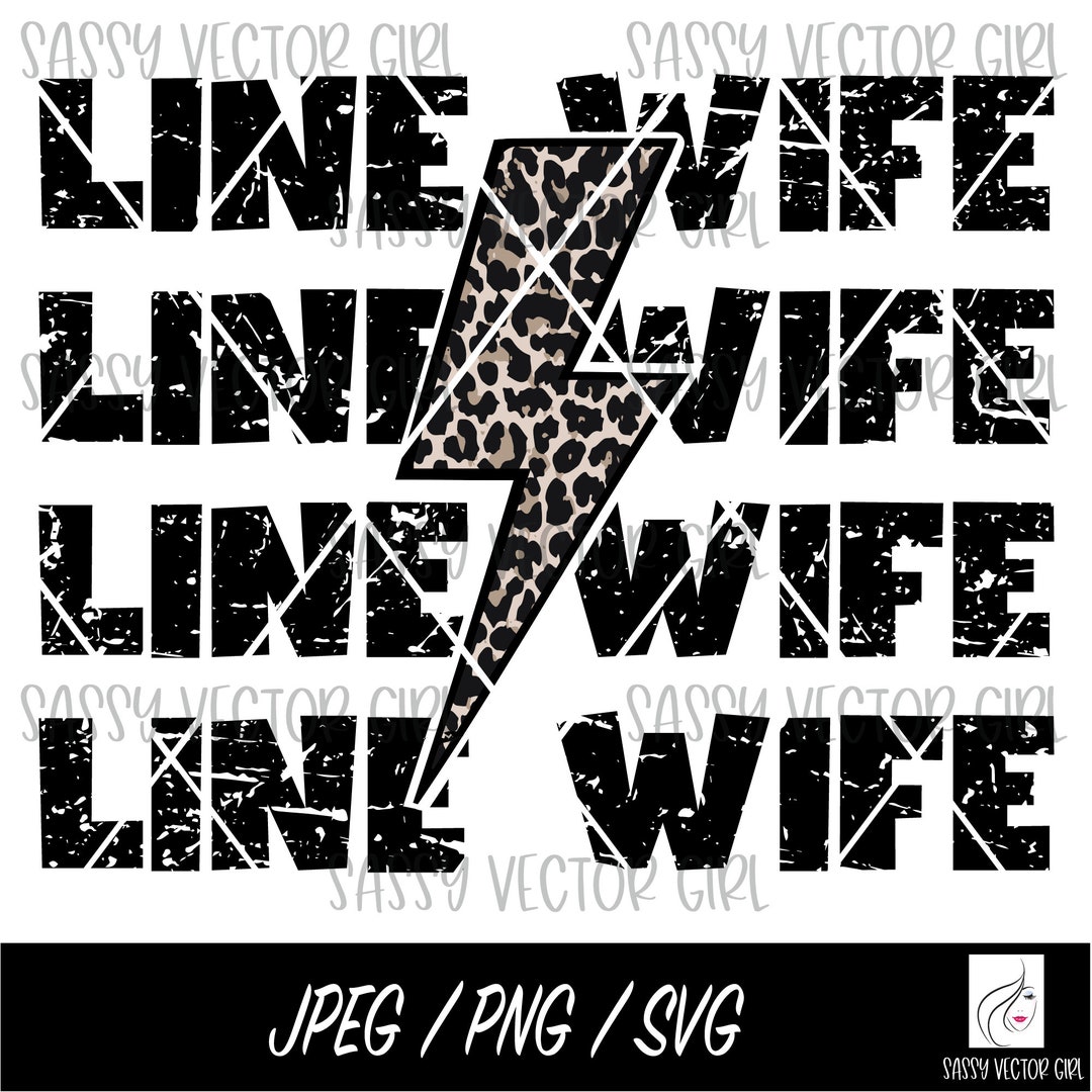 Line Wife SVG, Lineman Wife Png, Line Wife Cut File, Leopard Lightening ...